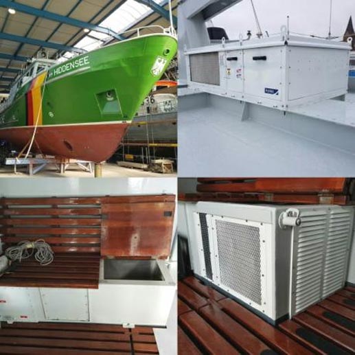PLEXUS Air Conditioning for 28,50m Customs Boat - DICOH